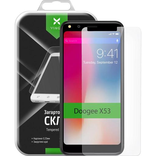 Скло захисне Vinga для Doogee X53 (VTPGS-DX53) :: Vinga - Покликана часом!